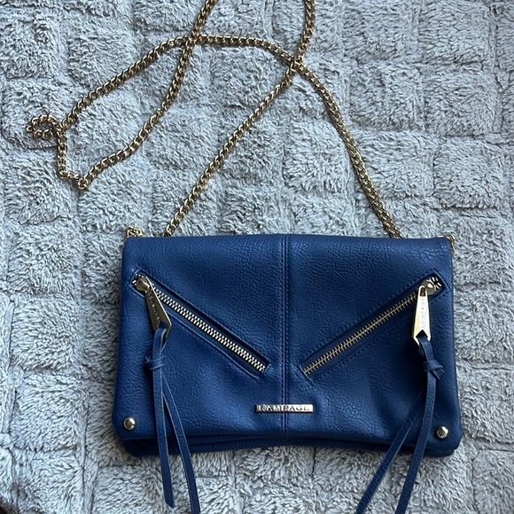 Rampage | Bags | Navy Rampage Crossbody Purse With Gold Chain | Poshmark